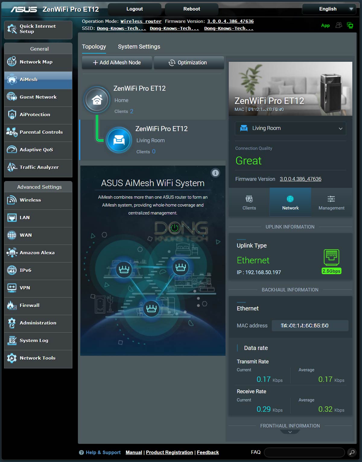ASUS ZenWiFi Pro ET12 Review: A Solid Multi-Gig Mesh | Dong Knows Tech