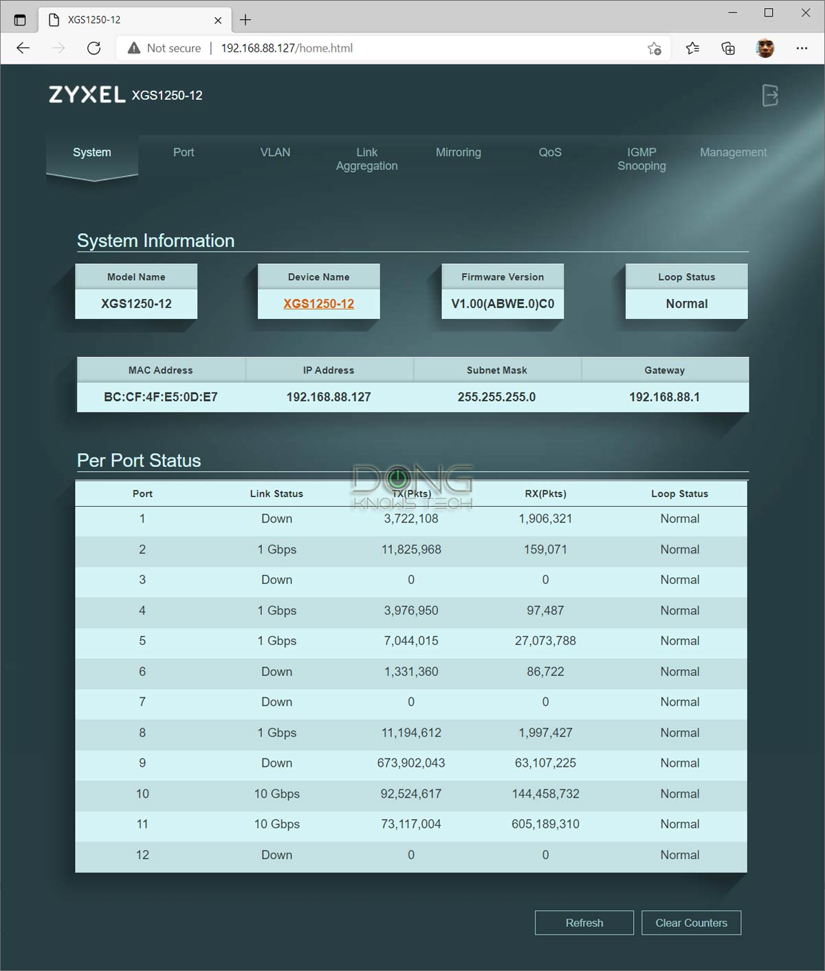 Zyxel XGS1250-12 Review: A Solid 10G Switch | Dong Knows Tech